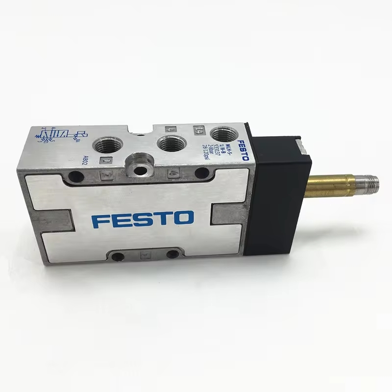Festo 5/2 Pneumatic Solenoid Valve - Electrical G1/8 MLH Series, 533137 ...